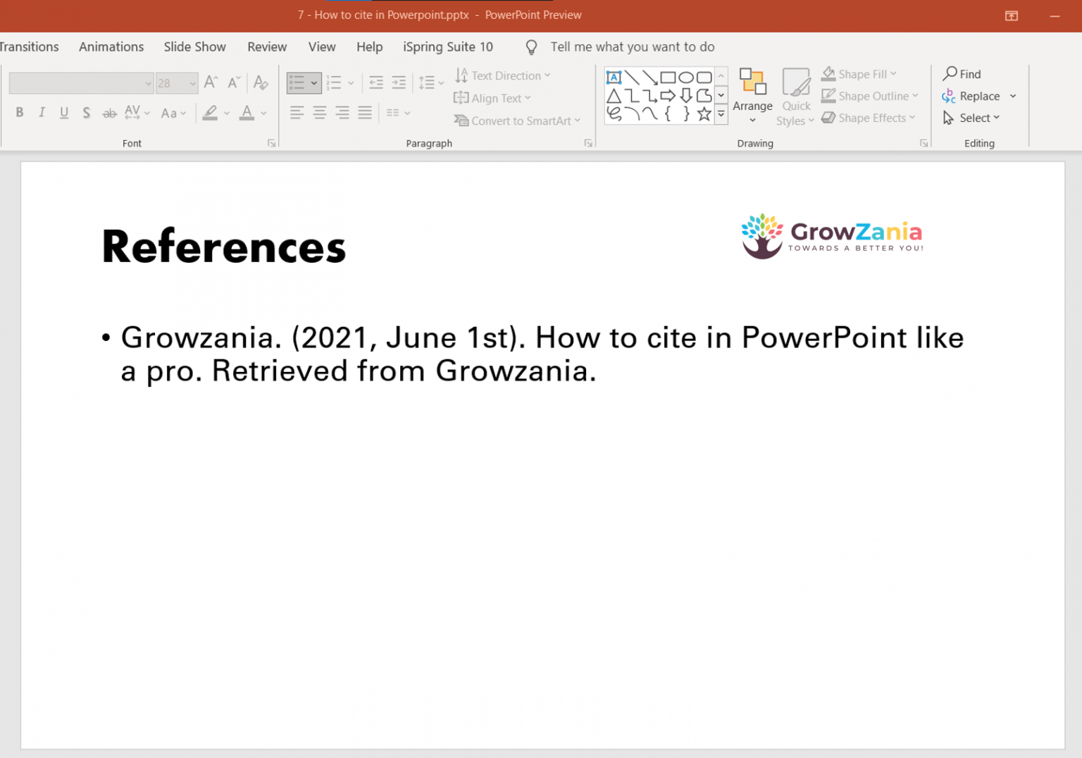 How to cite in a PowerPoint like a pro (tips and tricks) - GrowZania