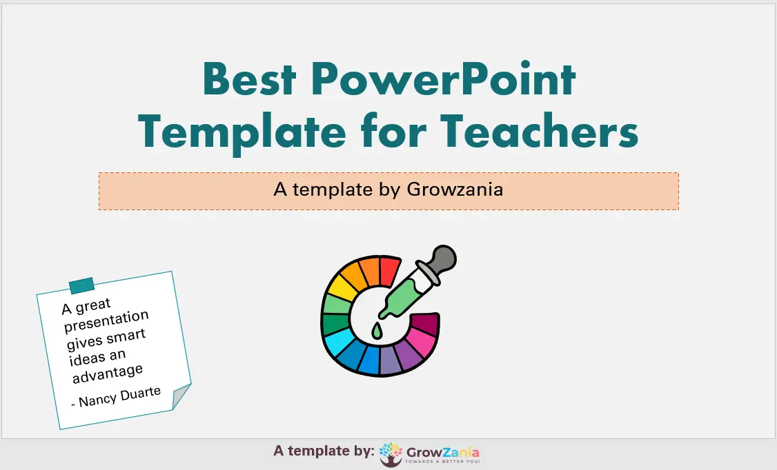 Best Free PowerPoint Template for Teachers or Lecturers - GrowZania